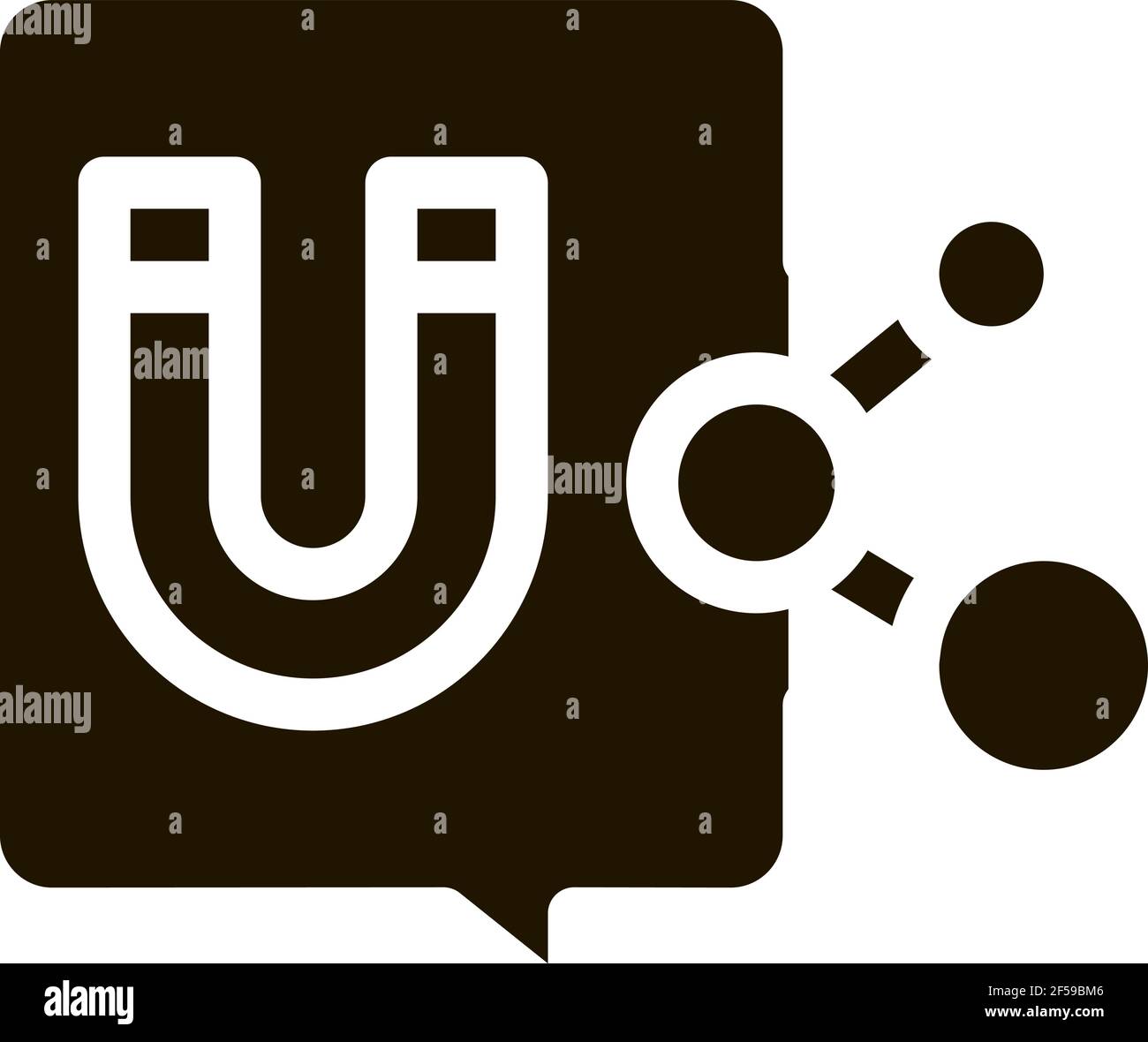 magnetic attraction at dna level icon Vector Glyph Illustration Stock ...