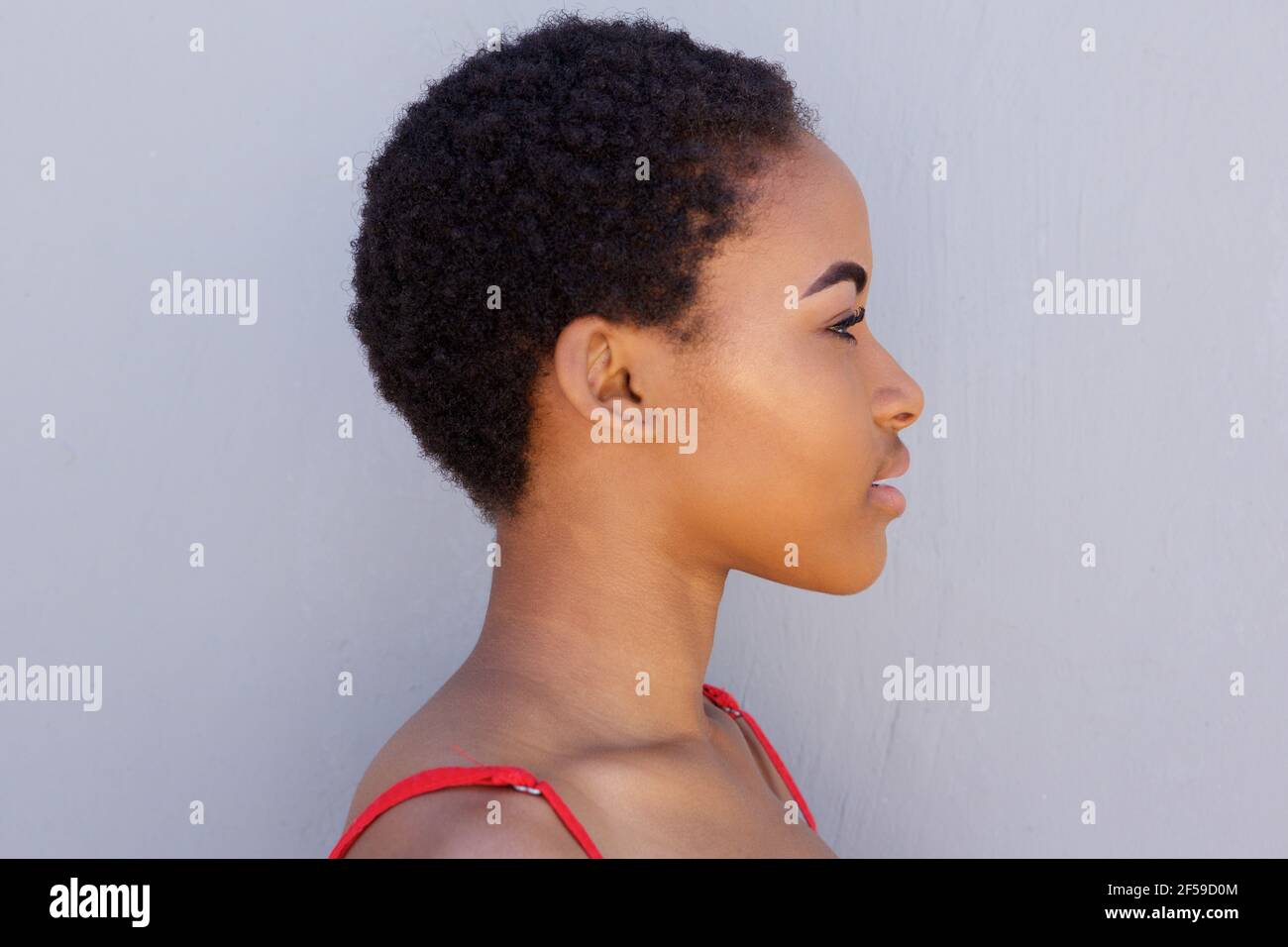 Beautiful model side profile head hi-res stock photography and images ...