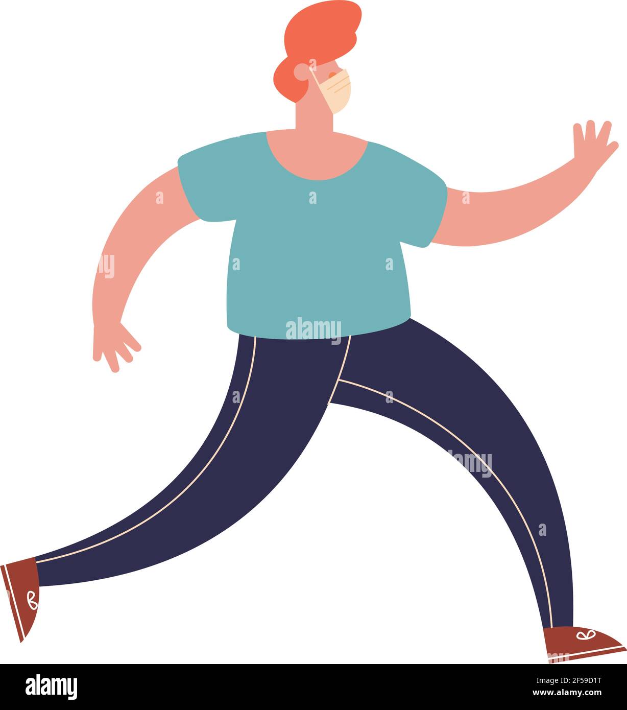 boy wearing mask running character Stock Vector Image & Art - Alamy