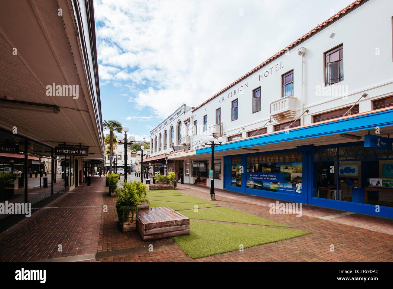 Iconic Art Deco Building Architecture in Napier New Zealand Stock Photo ...