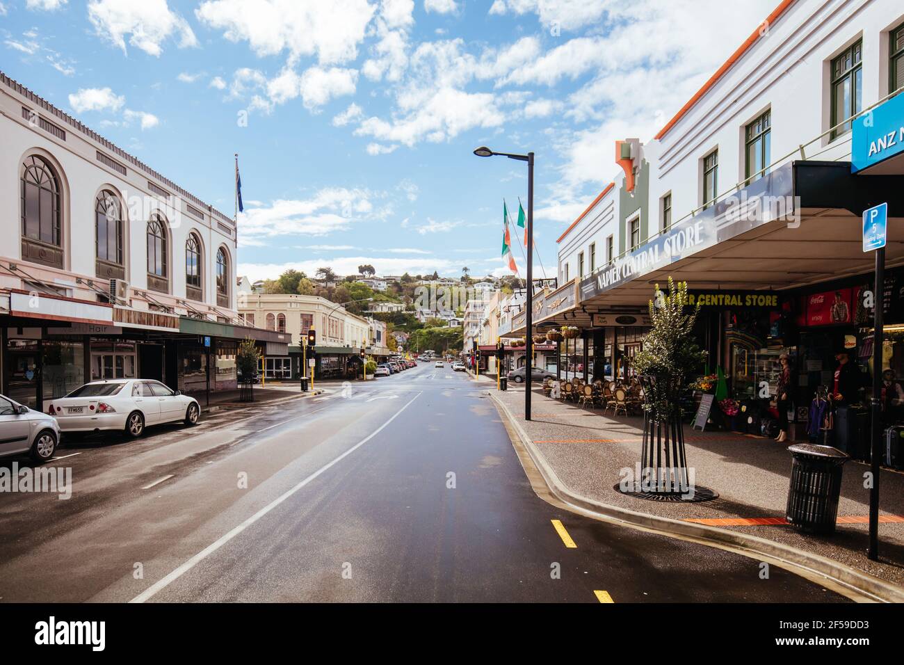 Iconic Art Deco Building Architecture in Napier New Zealand Stock Photo ...