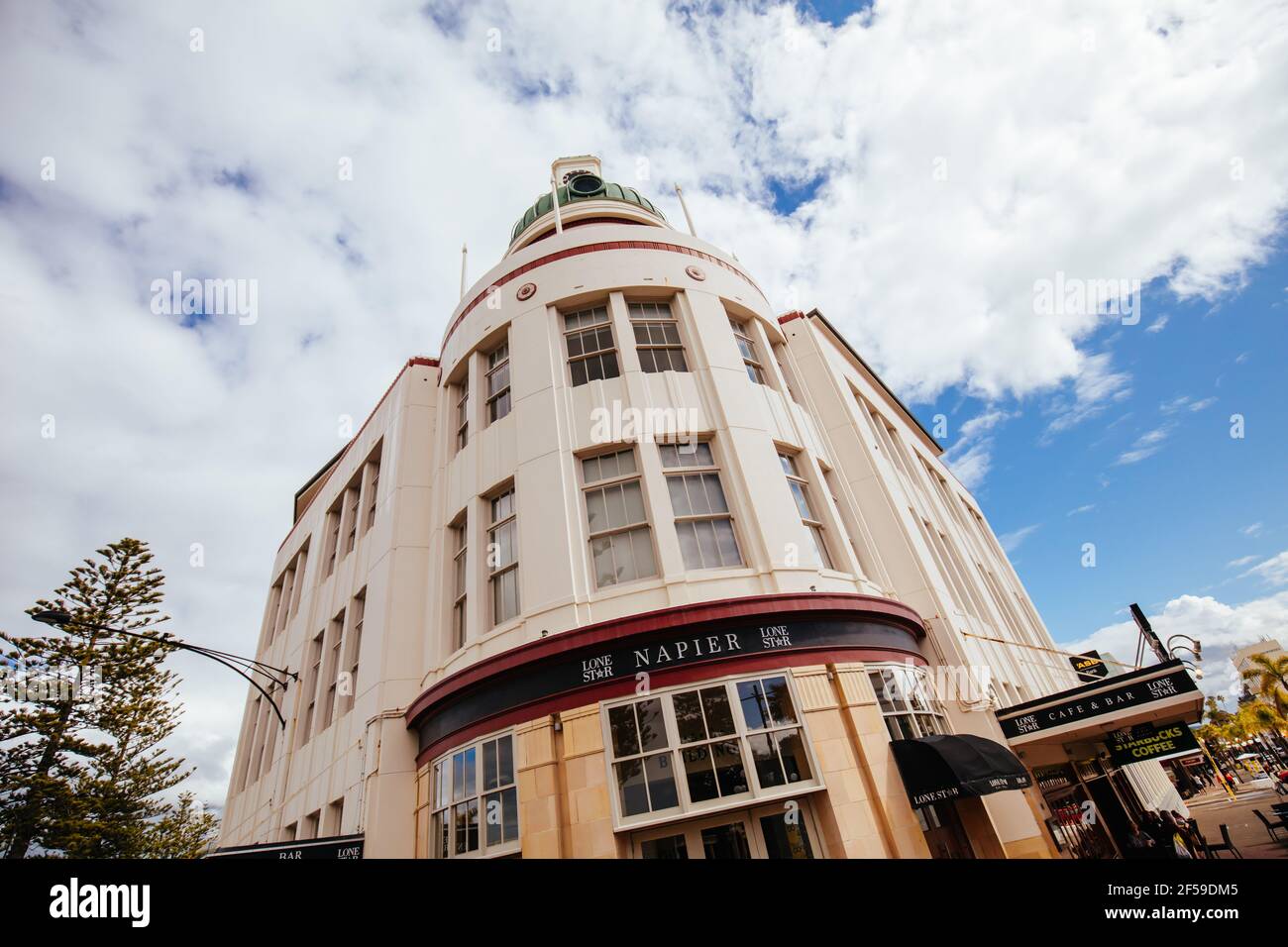 Iconic Art Deco Building Architecture in Napier New Zealand Stock Photo ...