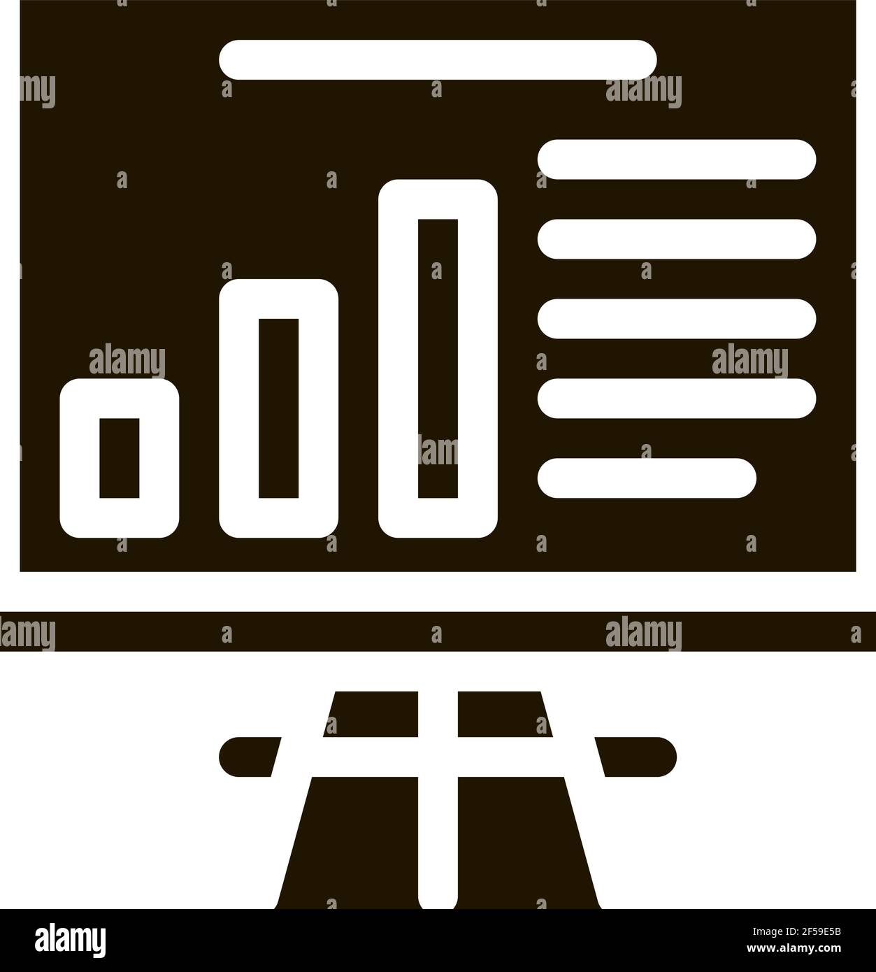 optimization study diagram chart icon Vector Glyph Illustration Stock ...