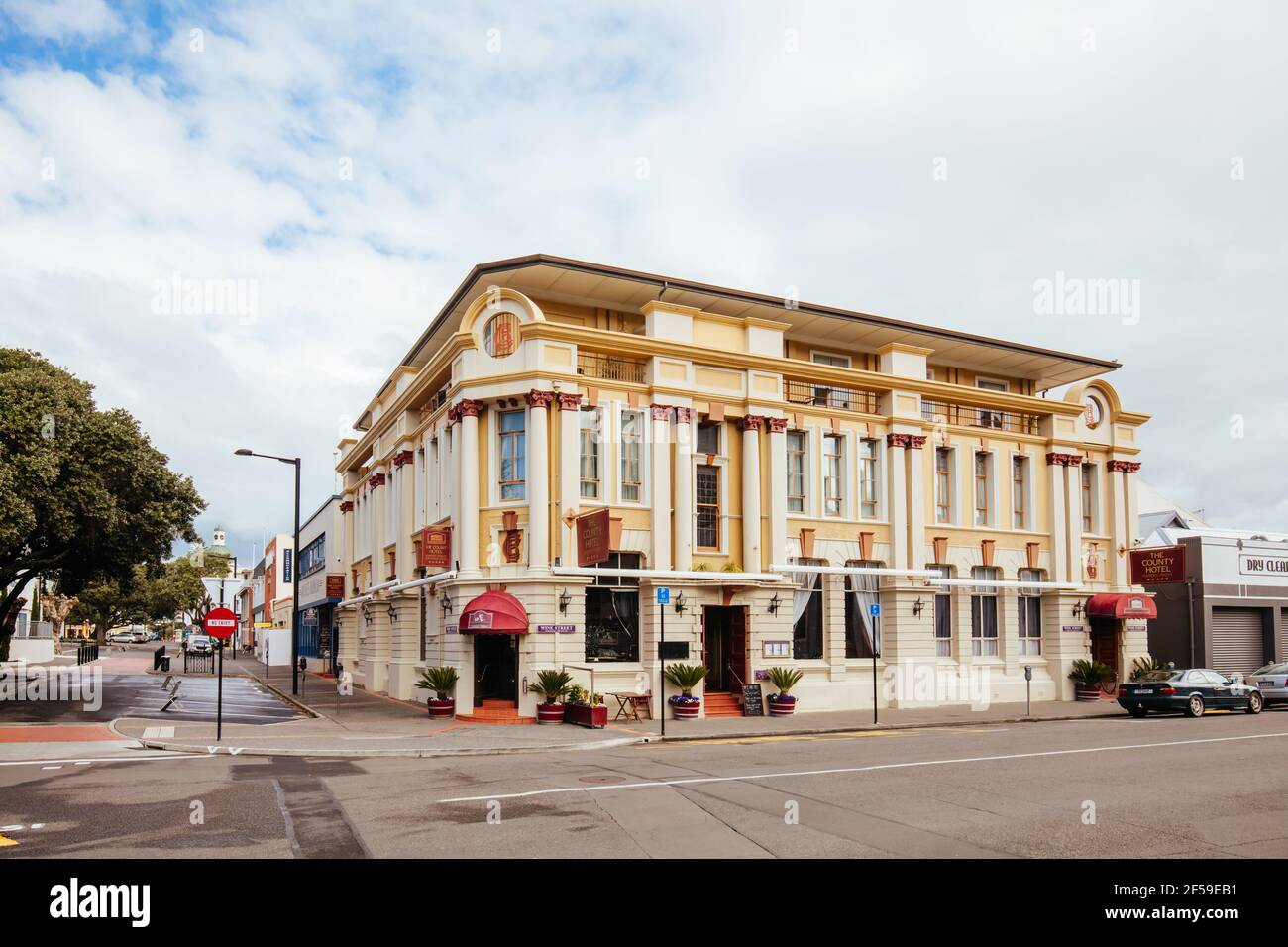 Iconic Art Deco Building Architecture in Napier New Zealand Stock Photo ...