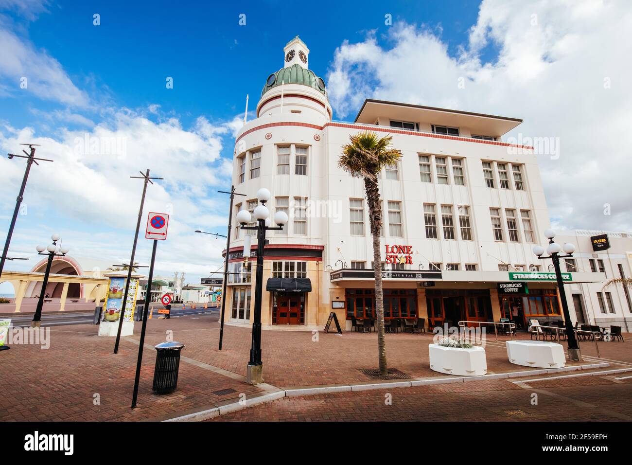Iconic Art Deco Building Architecture in Napier New Zealand Stock Photo ...