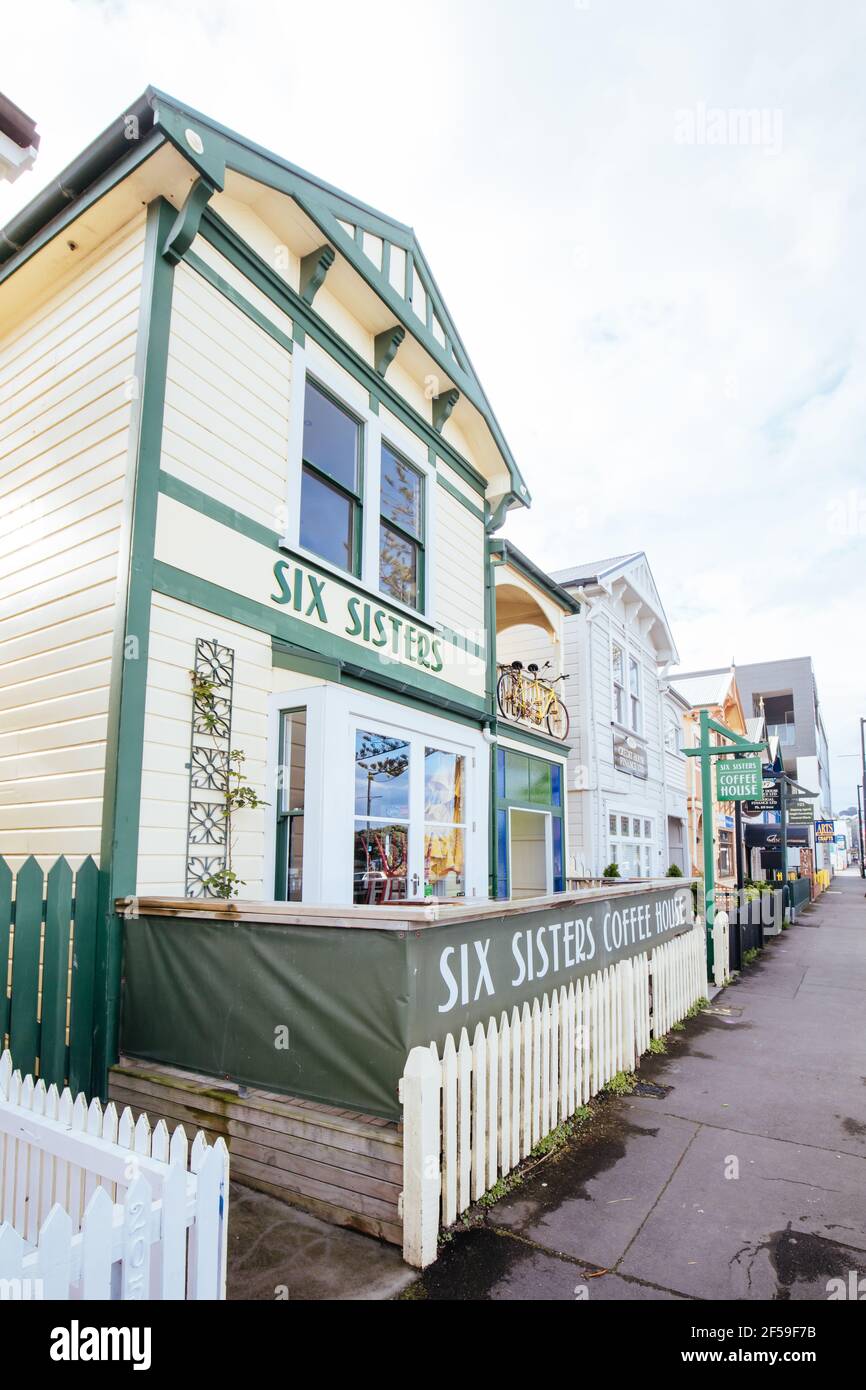 Iconic Art Deco Building Architecture in Napier New Zealand Stock Photo ...