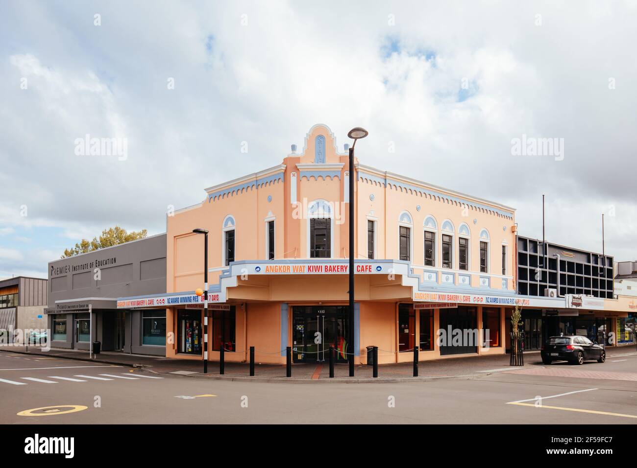 Iconic Art Deco Building Architecture in Napier New Zealand Stock Photo ...
