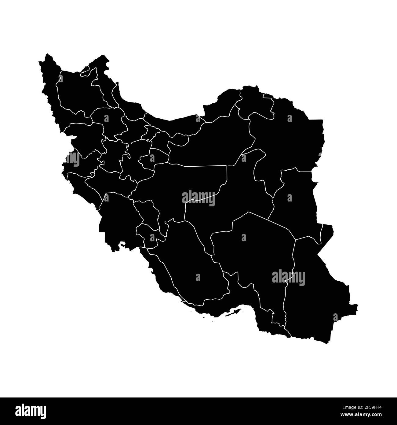 Iran country map vector with regional areas Stock Vector Image & Art ...