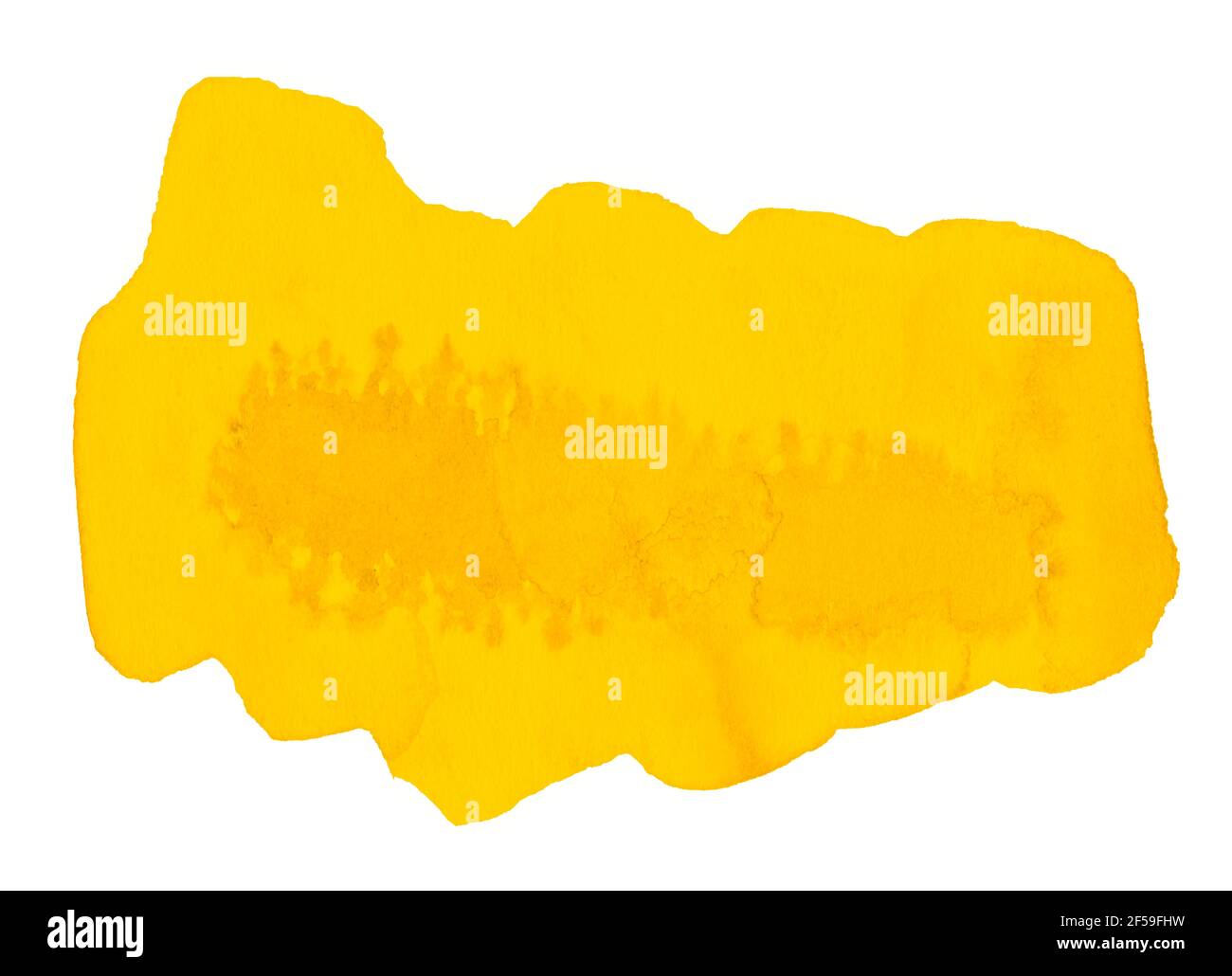 Vibrant yellow watercolor frame - abstract background for design Stock ...