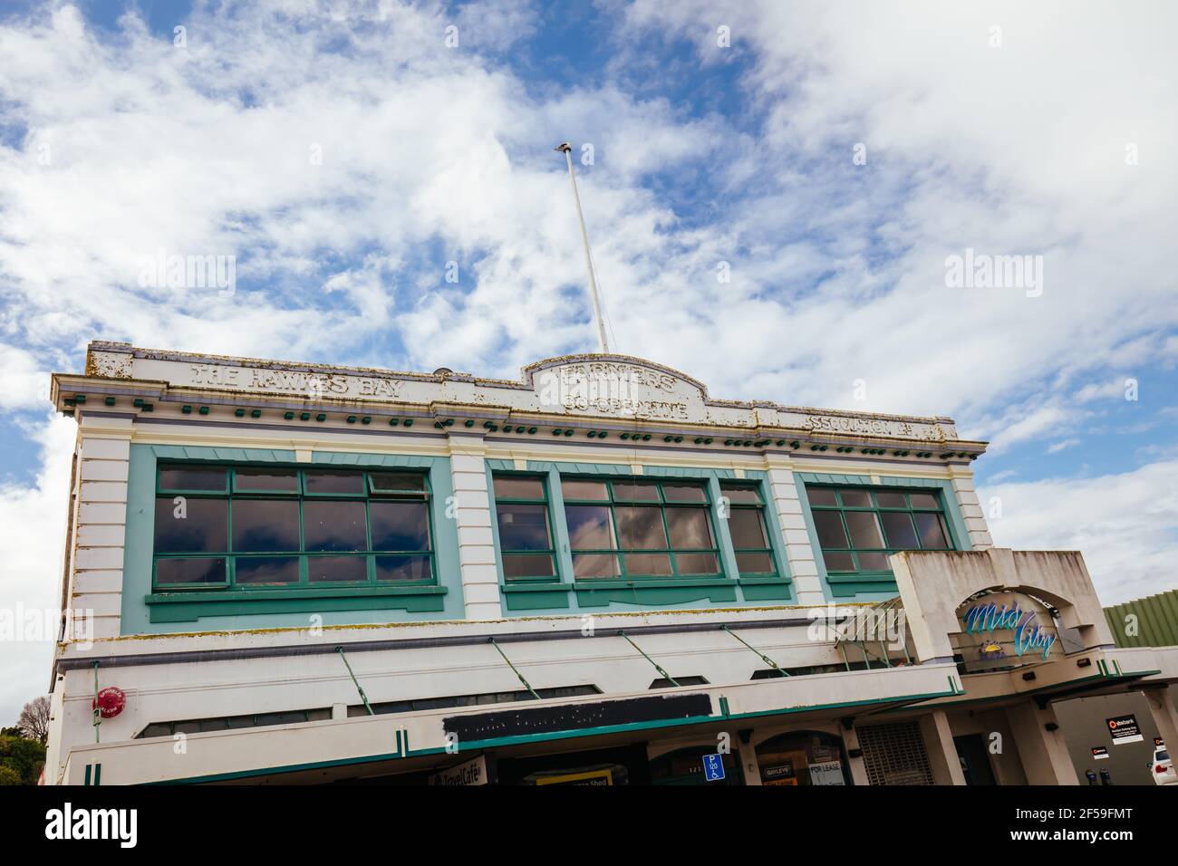 Iconic Art Deco Building Architecture in Napier New Zealand Stock Photo ...