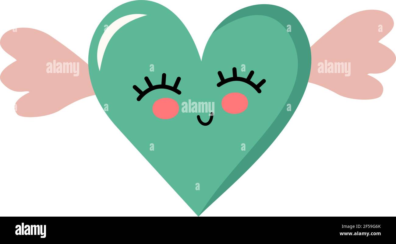 Flat heart wings Stock Vector Images - Alamy