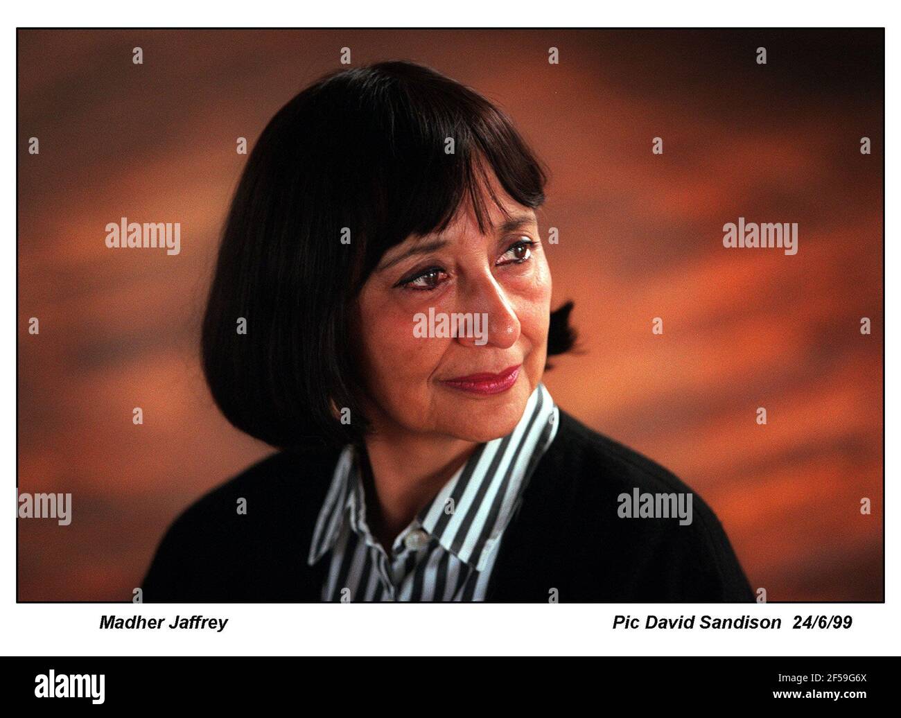 Madhur Jaffrey actress and TV cook June 1999 Stock Photo - Alamy