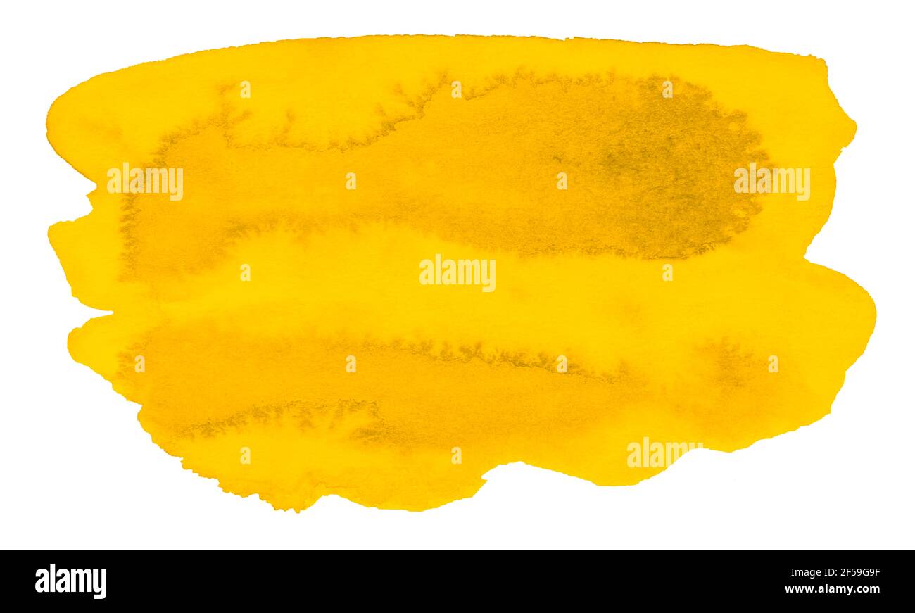 Vibrant yellow watercolor frame - abstract background for design Stock ...