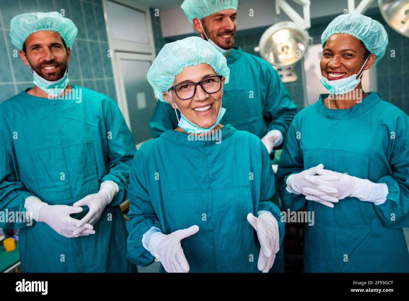 Hospital medical surgery team is ready for the operation Stock Photo - Alamy