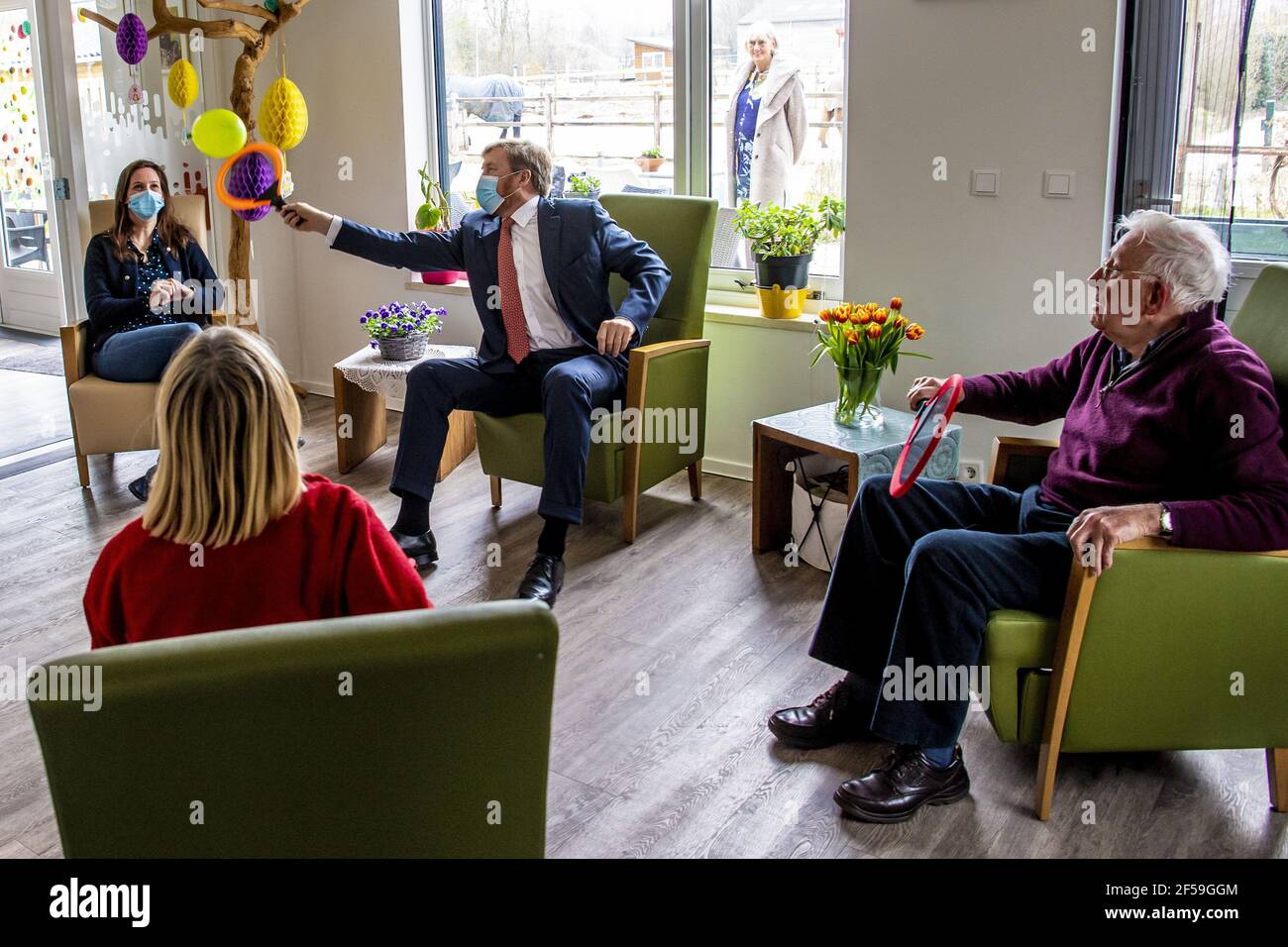 Lelystad, Netherlands. 25th Mar, 2021. King Willem-Alexander of The ...