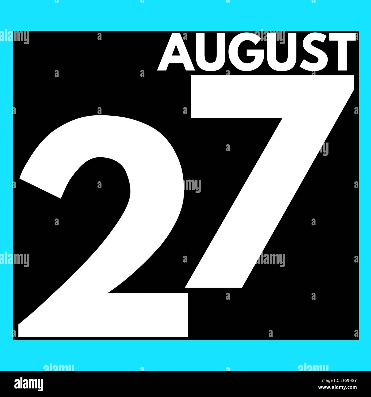 August 27 . Modern daily calendar icon .date ,day, month .calendar for ...