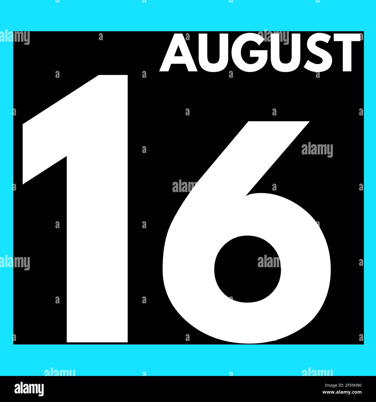 August 16 . Modern daily calendar icon .date ,day, month .calendar for ...