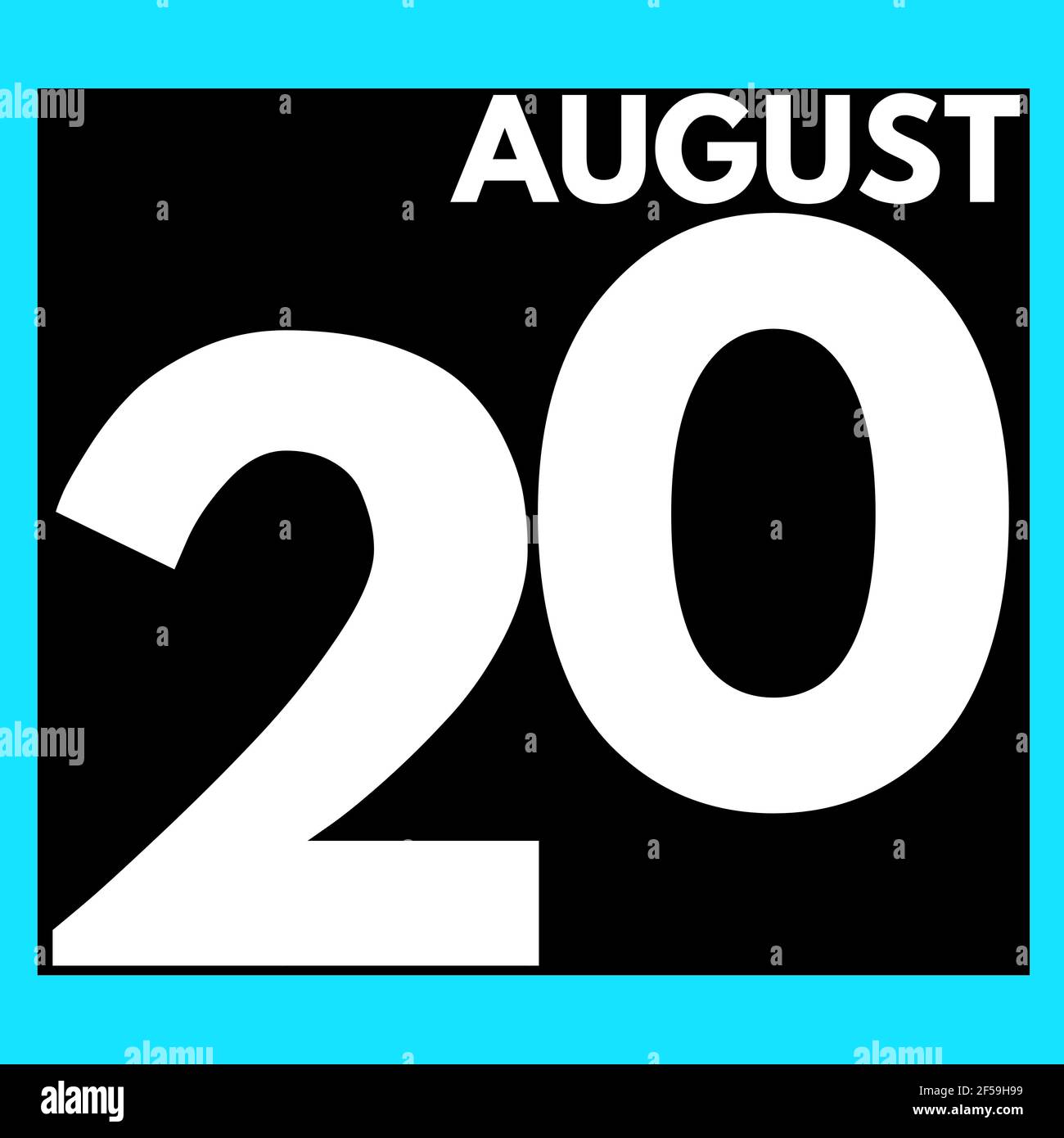 August 20 . Modern daily calendar icon .date ,day, month .calendar for ...