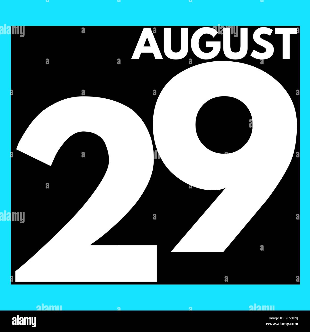 August 29 . Modern daily calendar icon .date ,day, month .calendar for ...