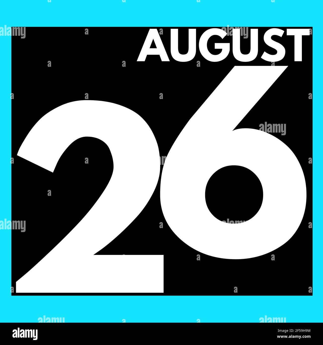 August 26 . Modern daily calendar icon .date ,day, month .calendar for ...