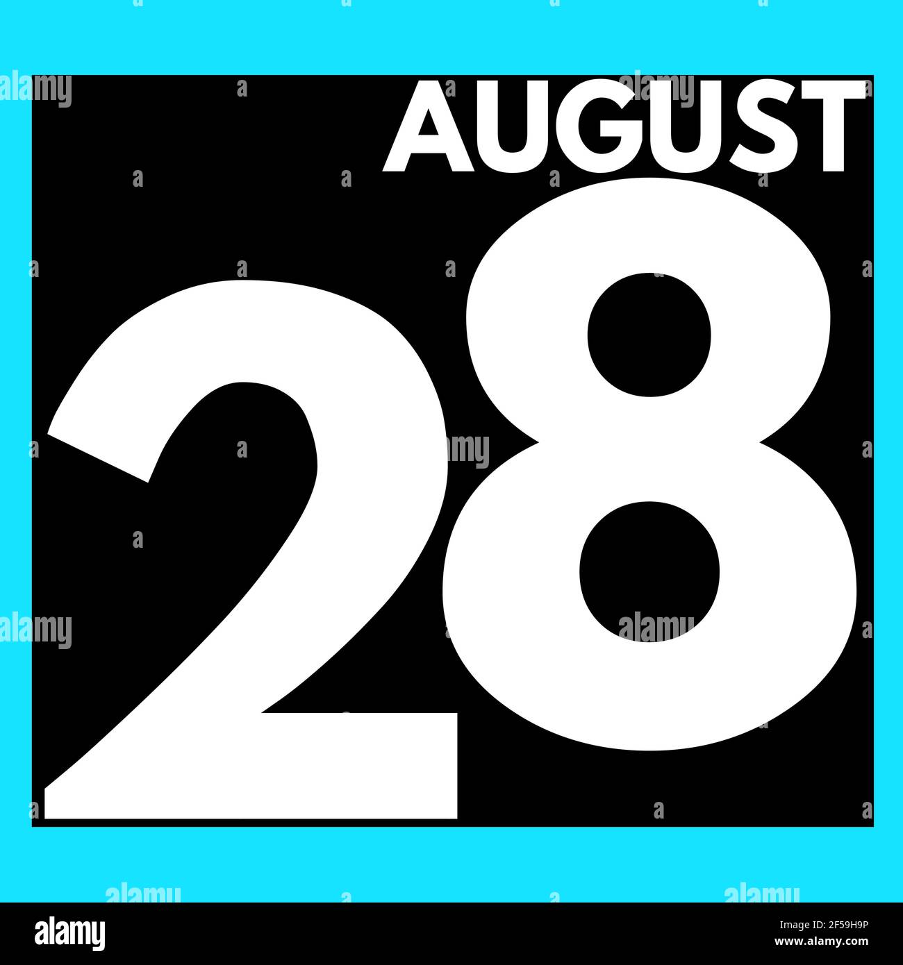 August 28 . Modern daily calendar icon .date ,day, month .calendar for ...