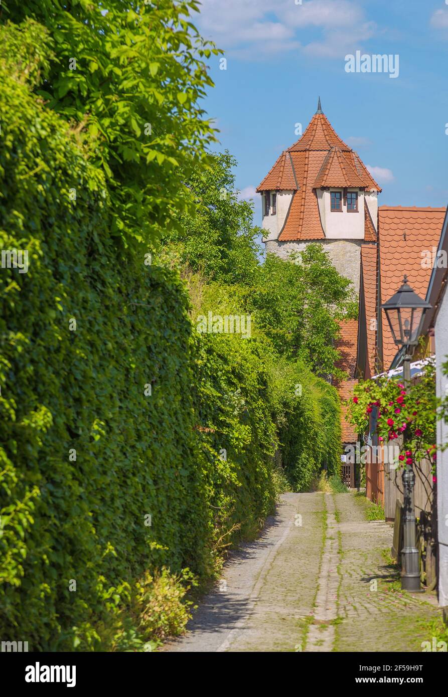 geography / travel, Germany, Sulzfeld, Hoehnleinturm, old town alley ...
