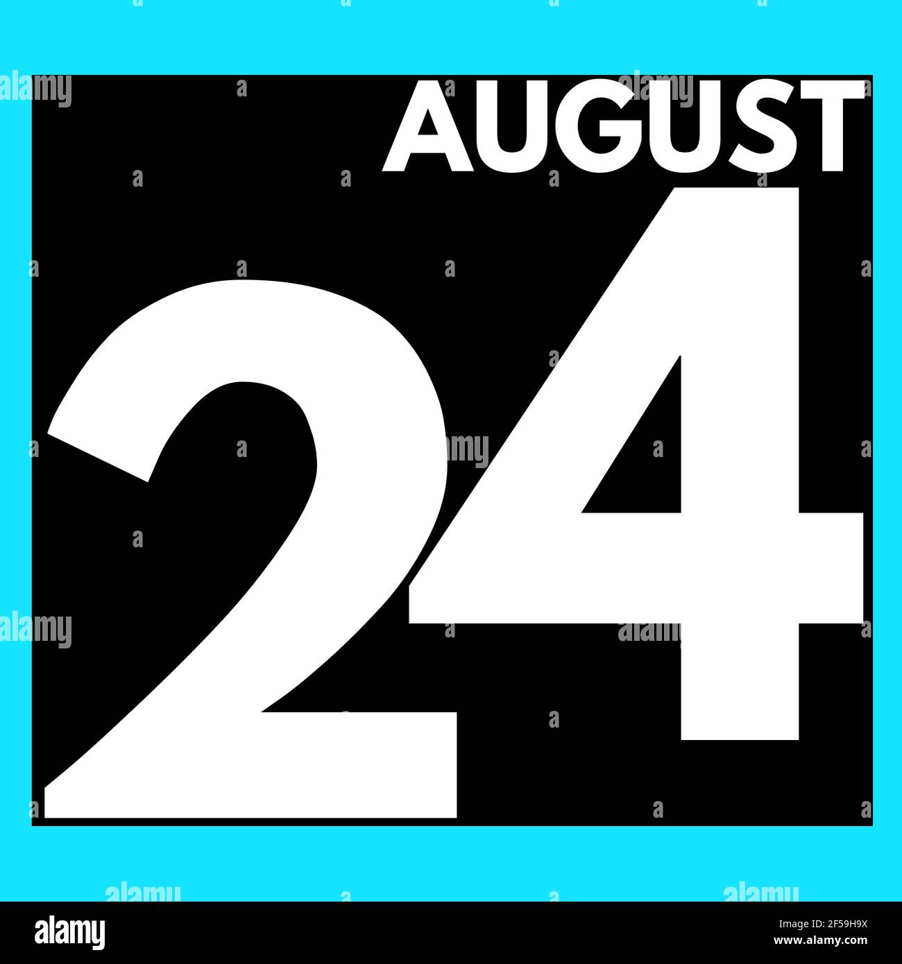 August 24 . Modern daily calendar icon .date ,day, month .calendar for ...