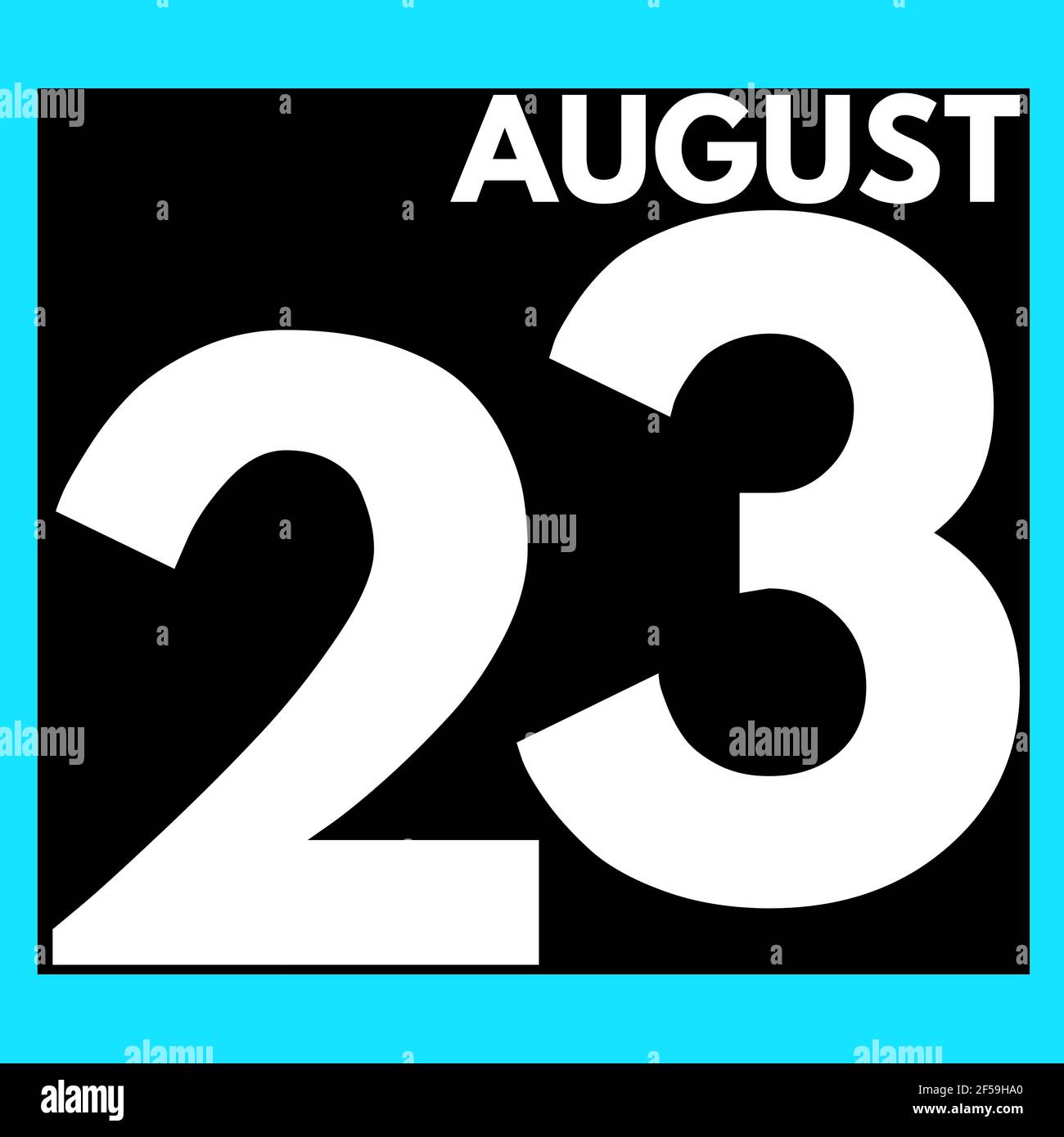 August 23 . Modern daily calendar icon .date ,day, month .calendar for ...