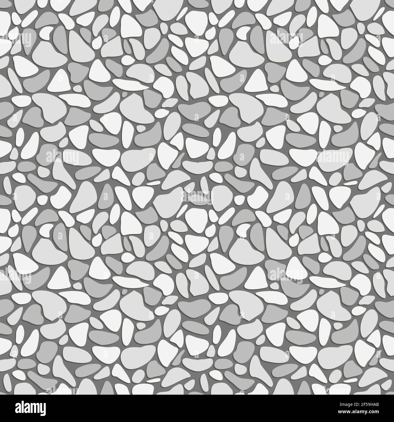 Seamless background of large natural stones. Cartoon flat style. Vector ...