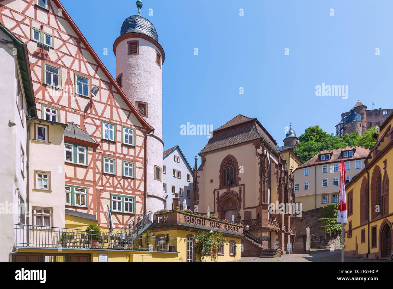 geography / travel, Germany, Wertheim, white tower, Saint Kilian's ...