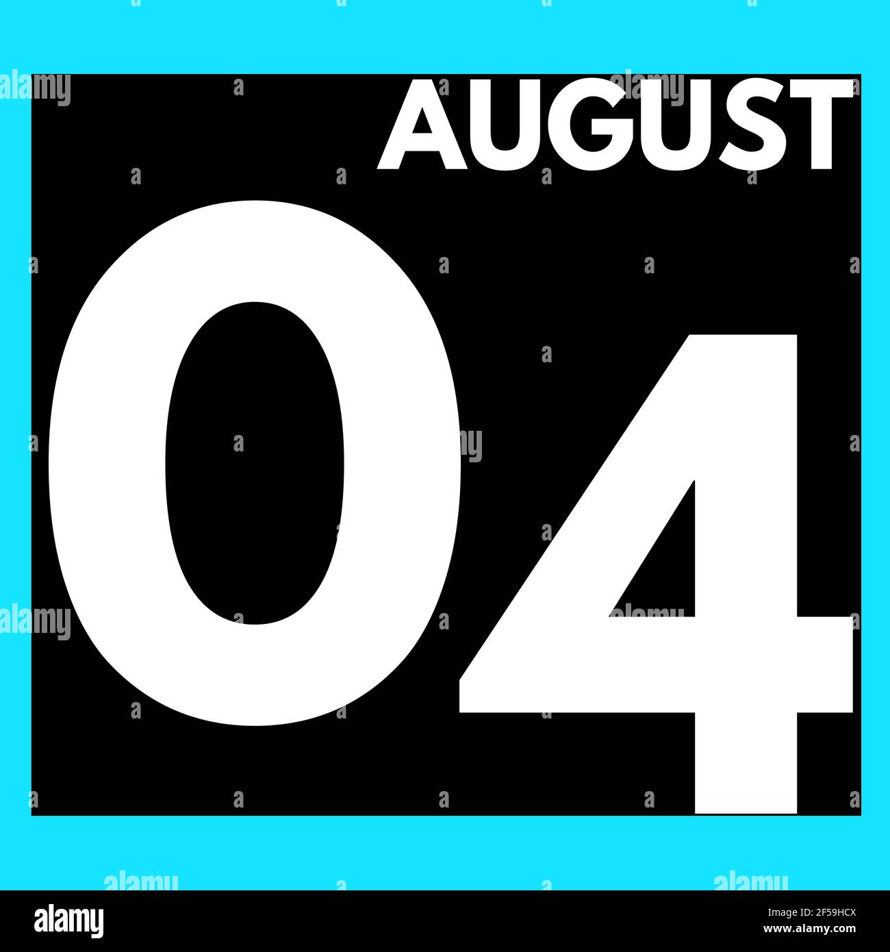 August 4 . Modern daily calendar icon .date ,day, month .calendar for ...