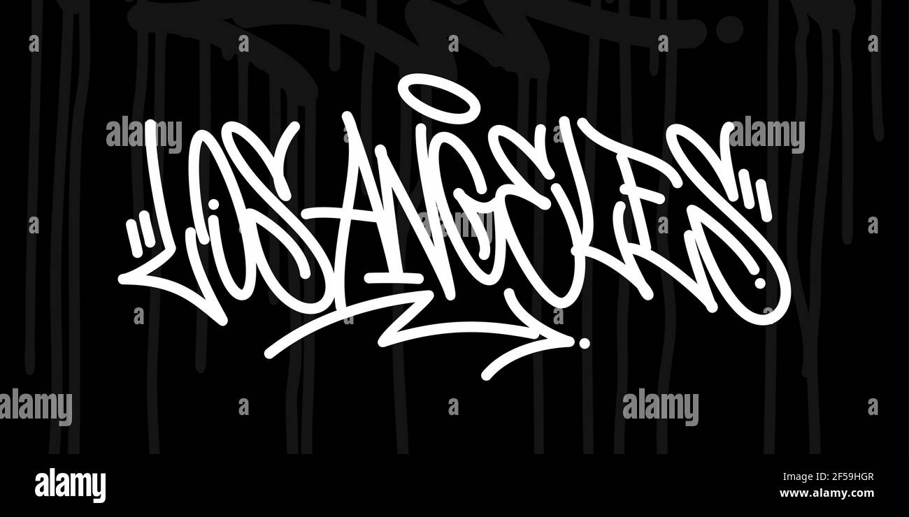 Simple Los Angeles Abstract Hip Hop Urban Hand Written Graffiti Style ...