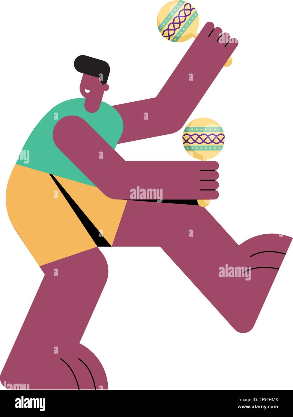 male musician playing maracas character Stock Vector Image & Art - Alamy