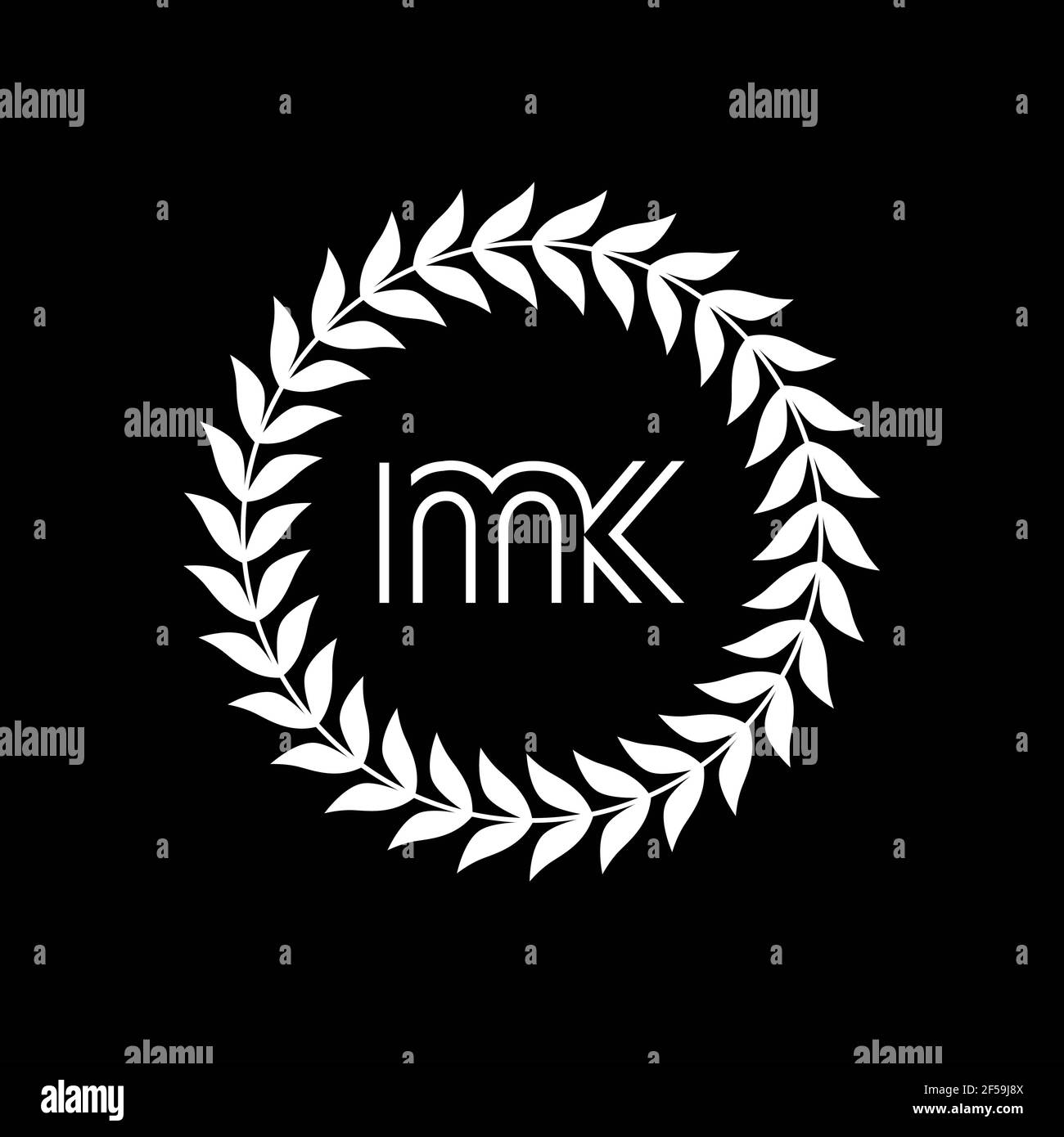 MK KM abstract vector logo monogram template Stock Photo - Alamy