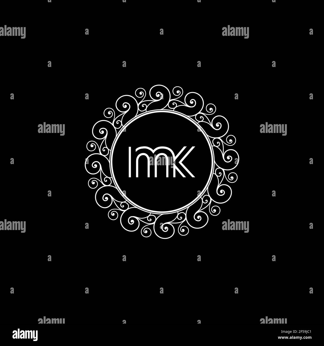 MK KM abstract vector logo monogram template Stock Photo - Alamy