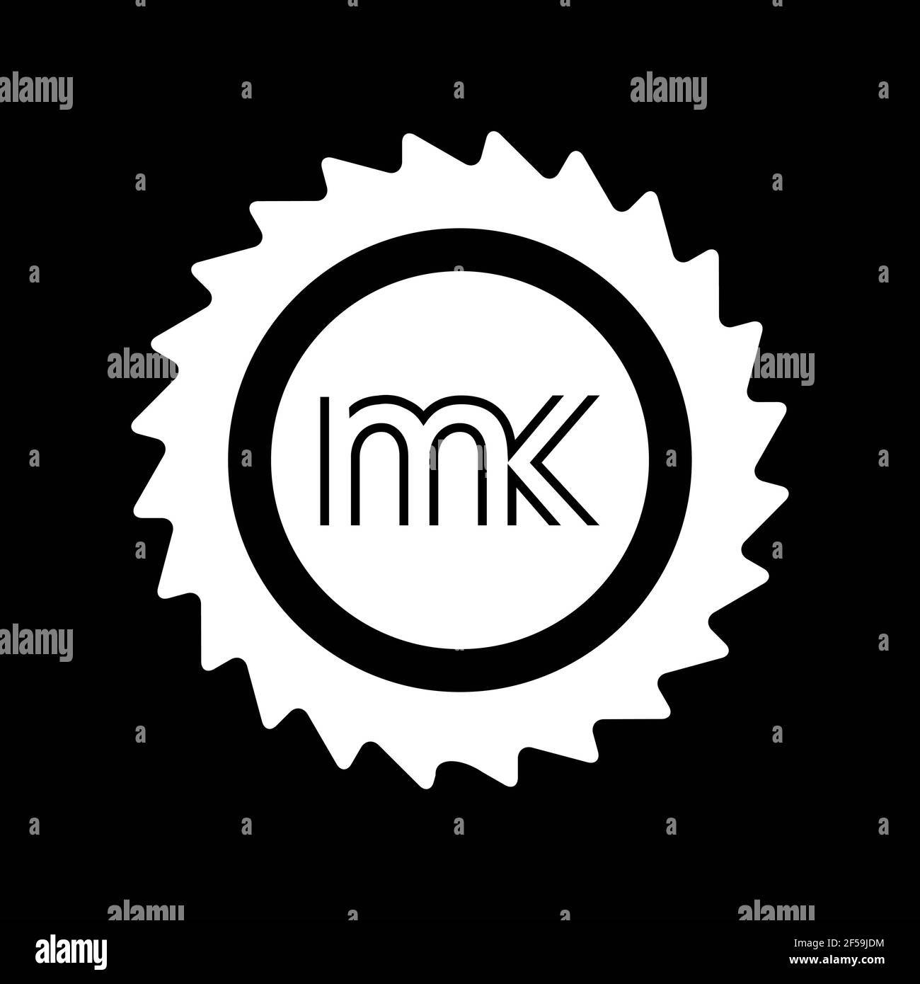 MK KM abstract vector logo monogram template Stock Photo - Alamy