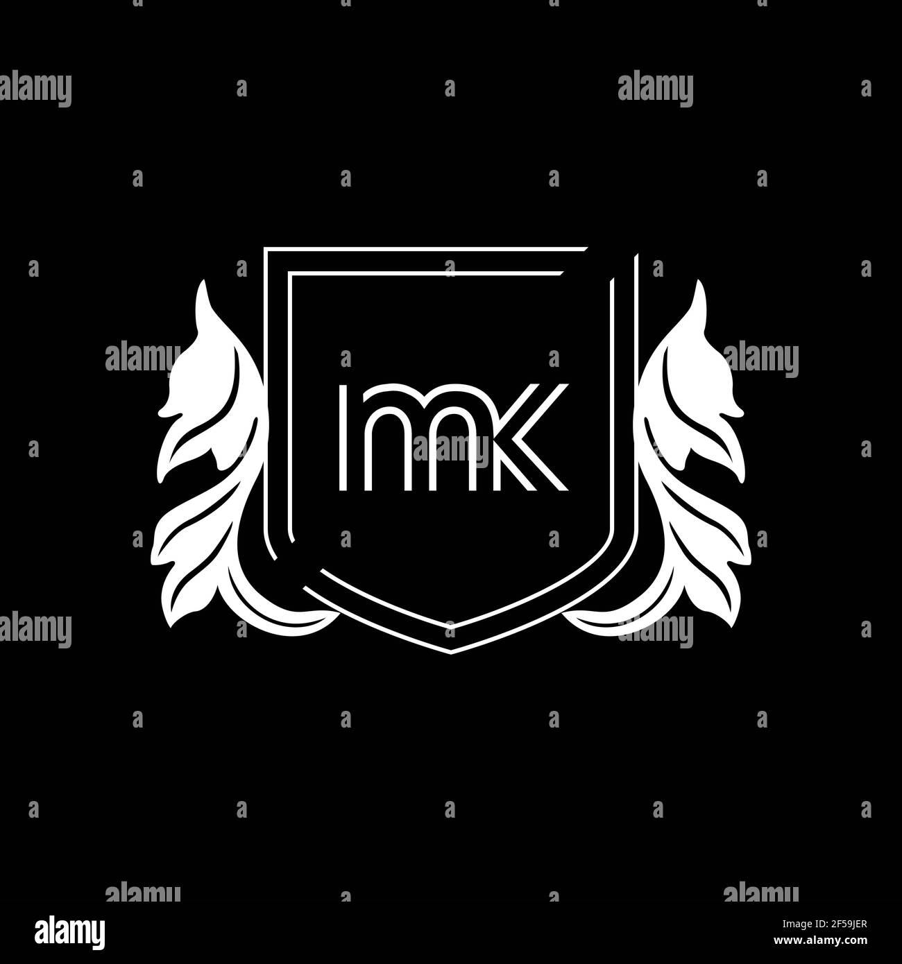 MK KM abstract vector logo monogram template Stock Photo - Alamy