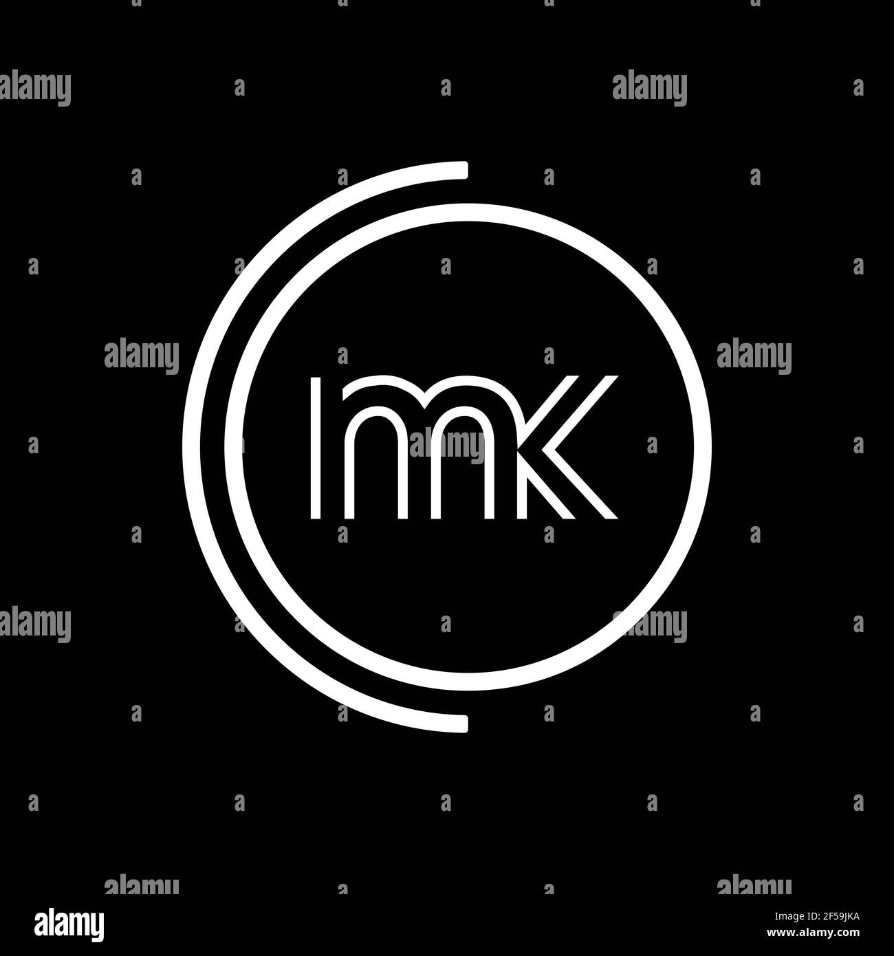 MK KM abstract vector logo monogram template Stock Photo - Alamy