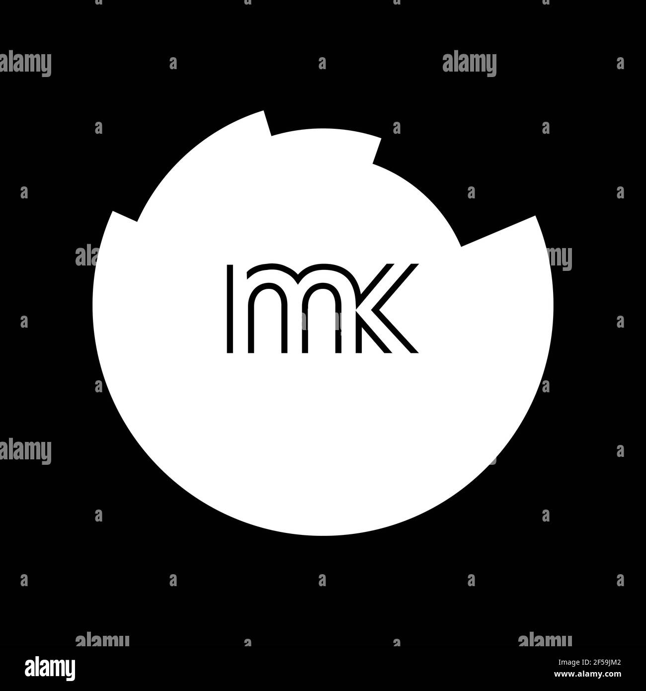 MK KM abstract vector logo monogram template Stock Photo - Alamy