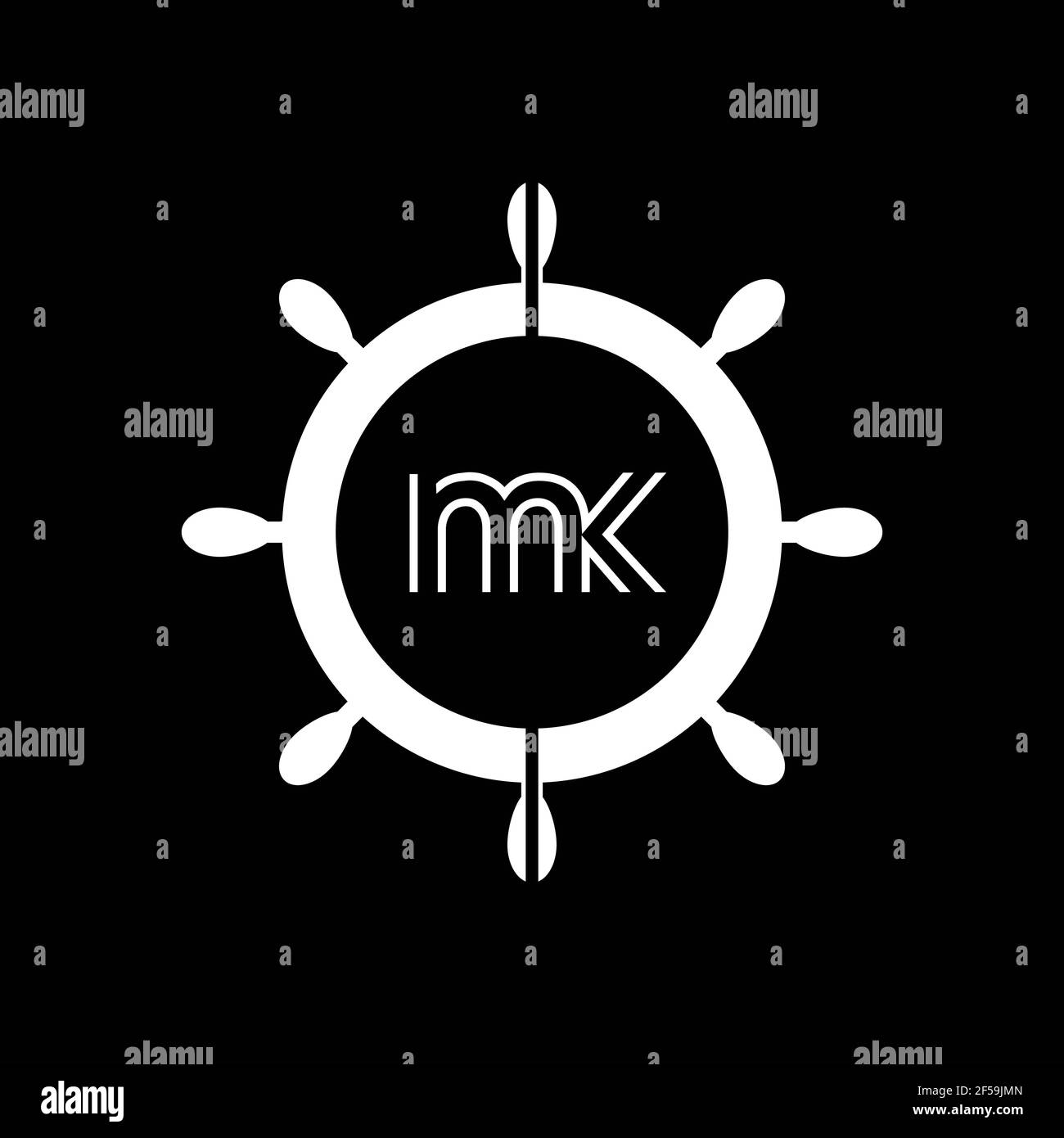 MK KM abstract vector logo monogram template Stock Photo - Alamy