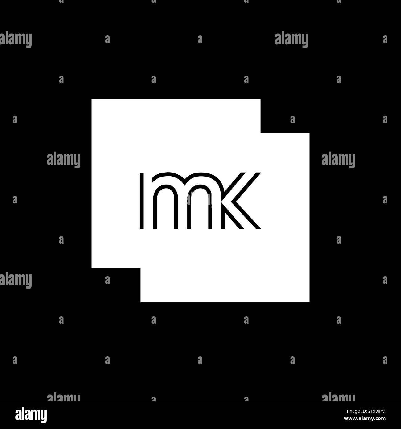 MK KM abstract vector logo monogram template Stock Photo - Alamy