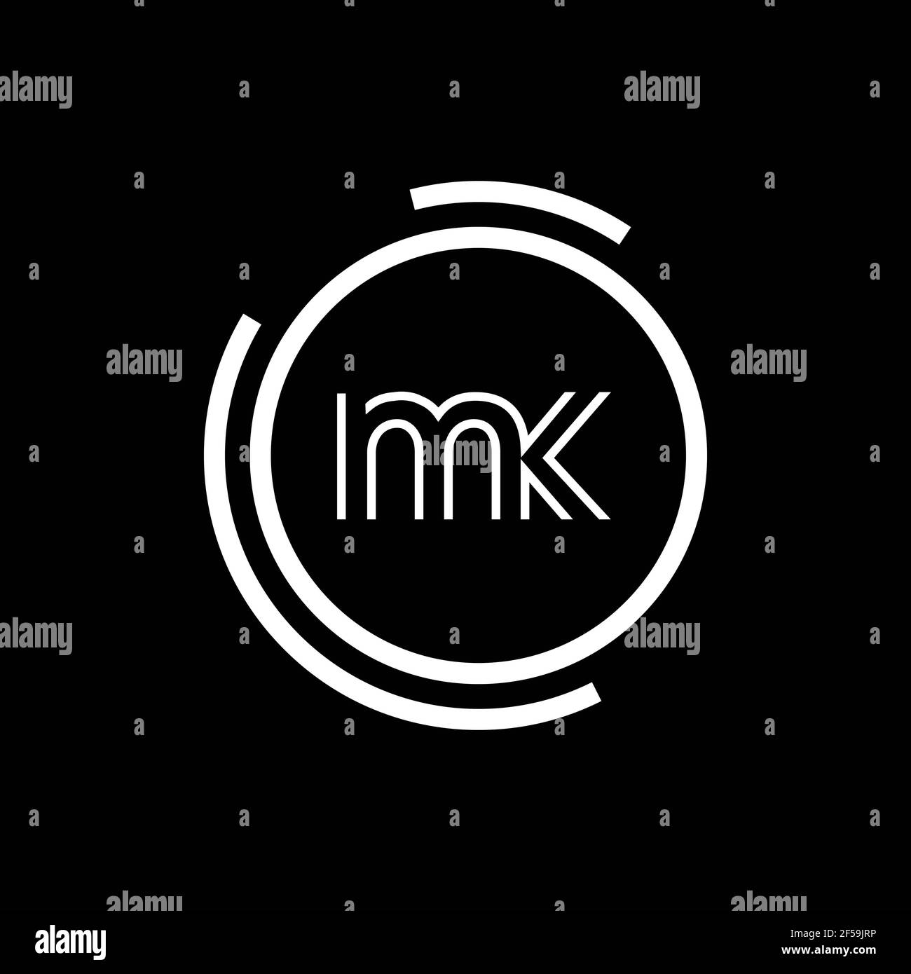MK KM abstract vector logo monogram template Stock Photo - Alamy