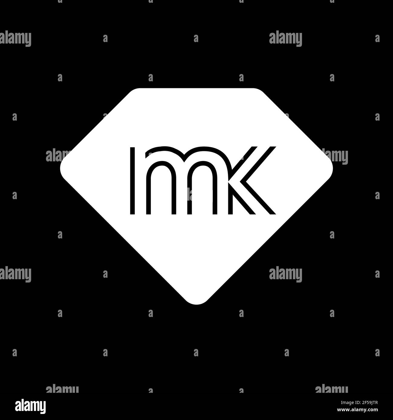 MK KM abstract vector logo monogram template Stock Photo - Alamy