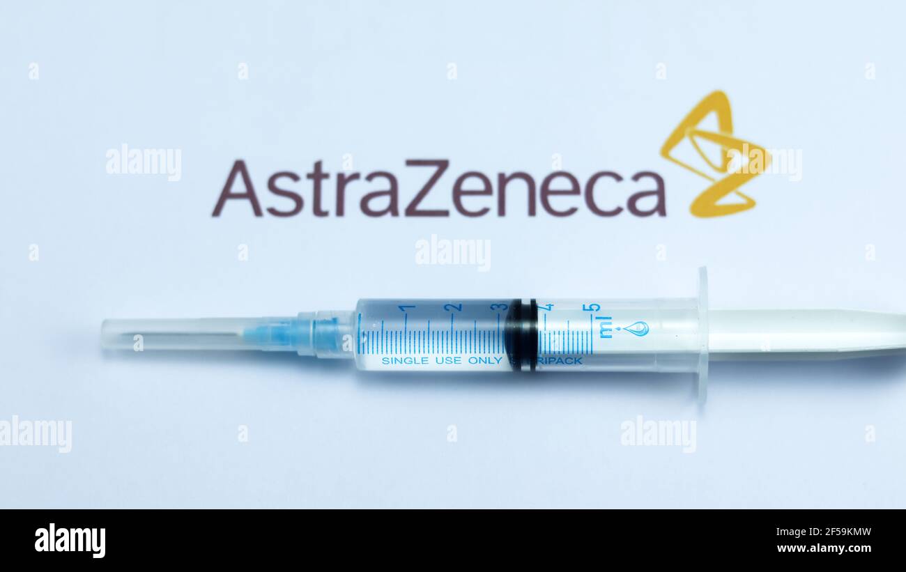 CHITTAGONG, BANGLADESH - Mar 15, 2021: Close-up shot of a syringe and ...