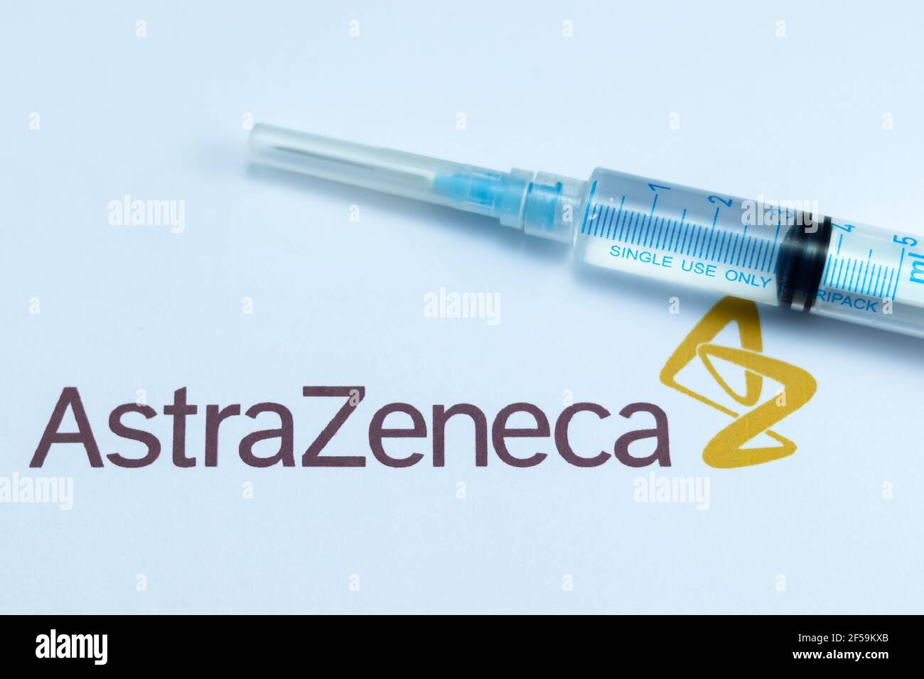 CHITTAGONG, BANGLADESH - Mar 15, 2021: Close-up shot of a syringe and ...