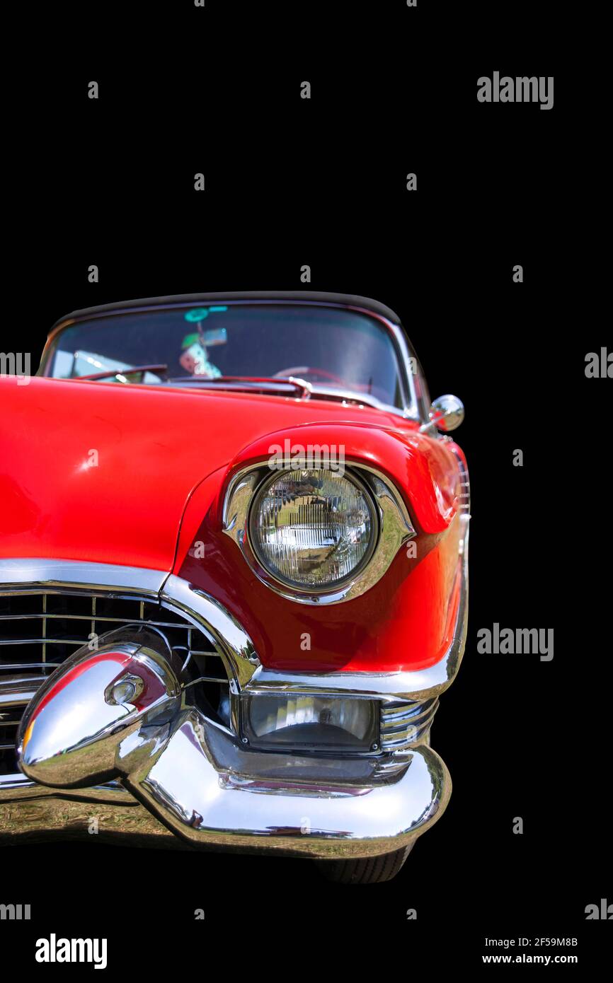 1956 Cadillac Eldorado Front View Close-up Details and Vertical View ...