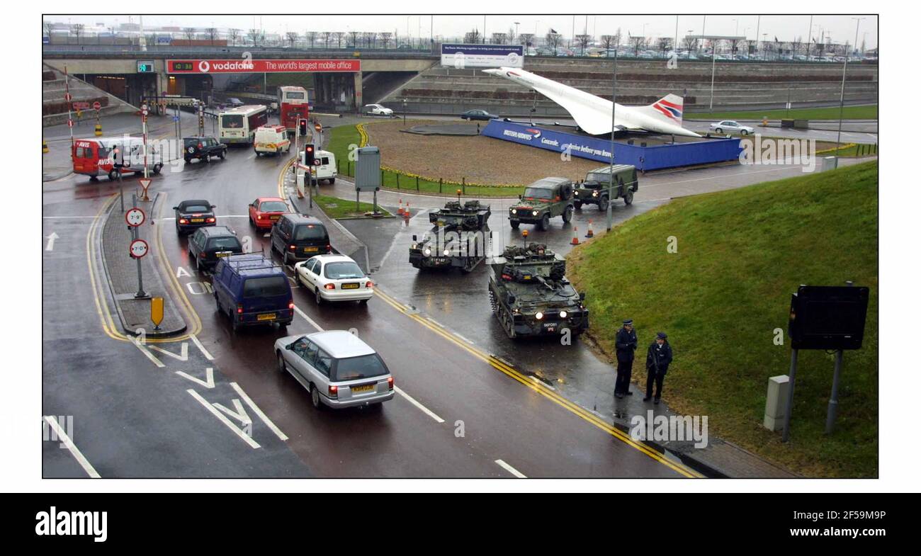 Military vehicles and soldiers supliment the police security at ...