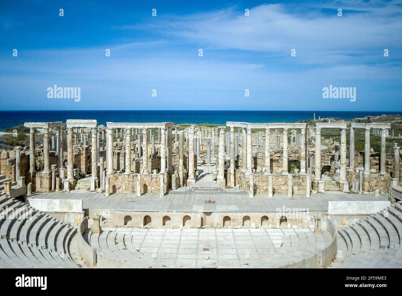 Leptis Magna theatre, Libya Stock Photo - Alamy