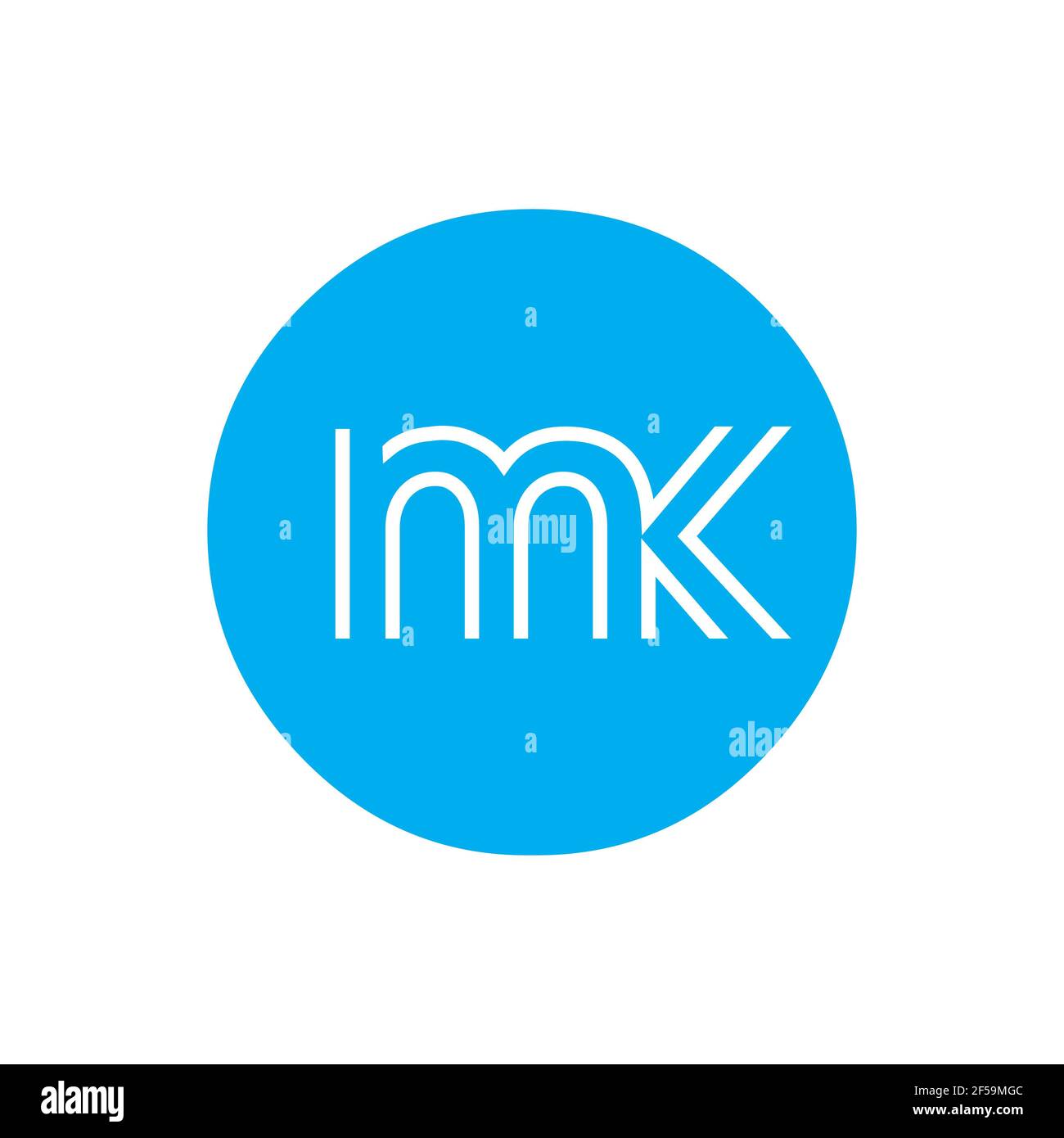 MK KM abstract vector logo monogram template Stock Photo - Alamy