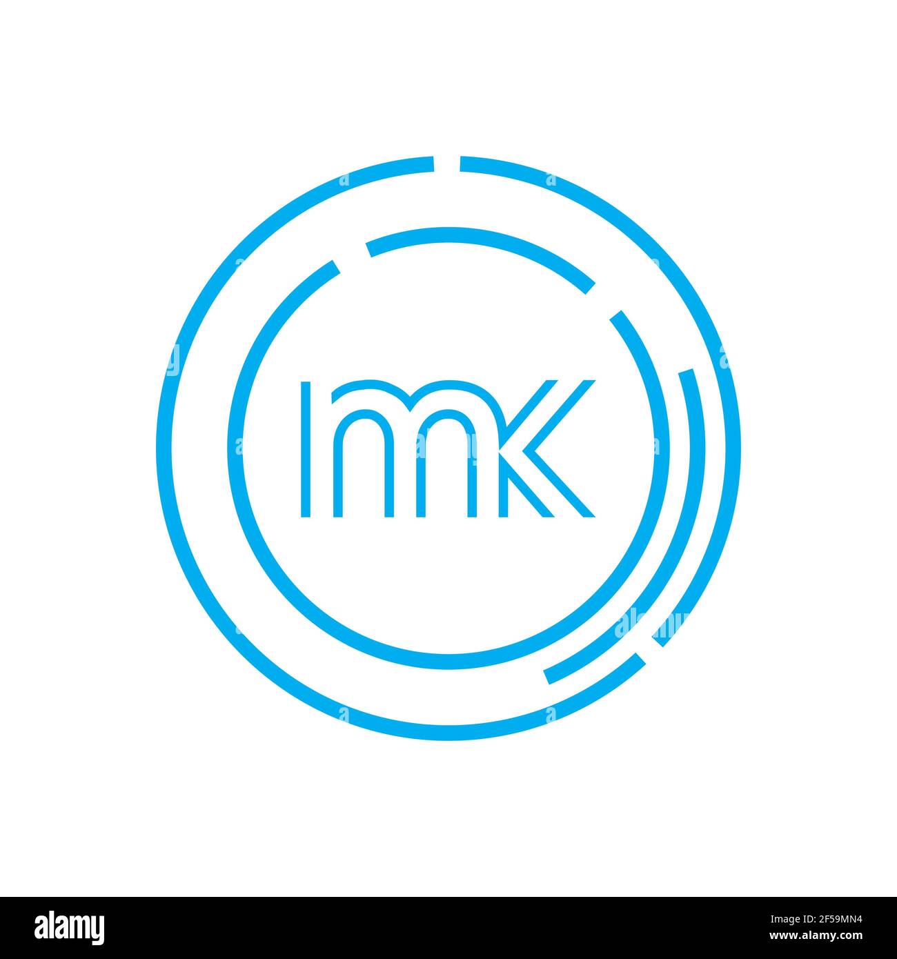 MK KM abstract vector logo monogram template Stock Photo - Alamy